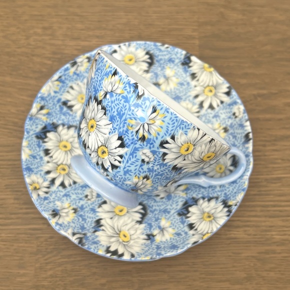 Dining | Vintage Shelley Bone China Blue Daisy Tea Cup And Saucer ...